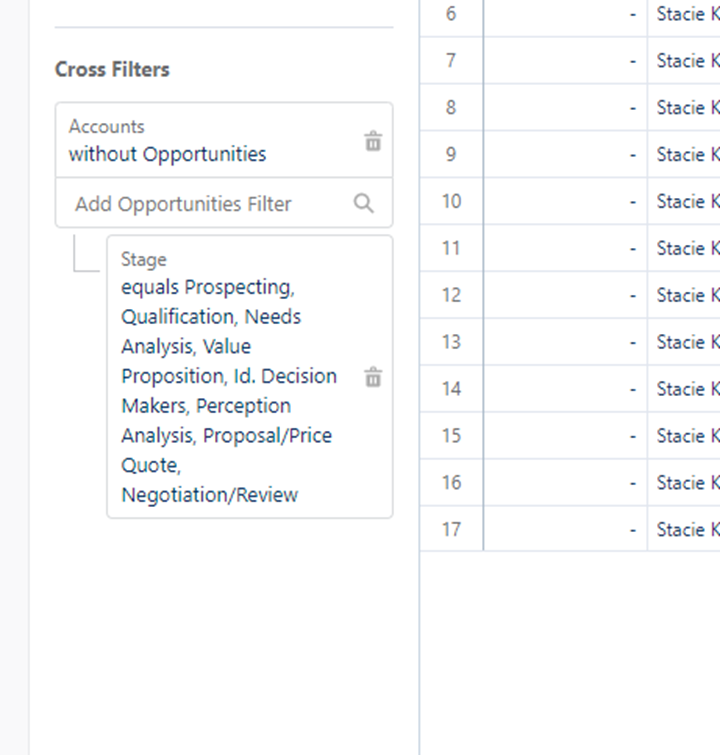 How to Create a Salesforce Report Using a Cross Filter